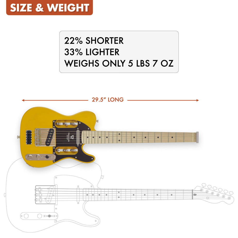 Traveler Guitar EG-3 Electric Travel Guitar w/ Deluxe Gig Bag ...